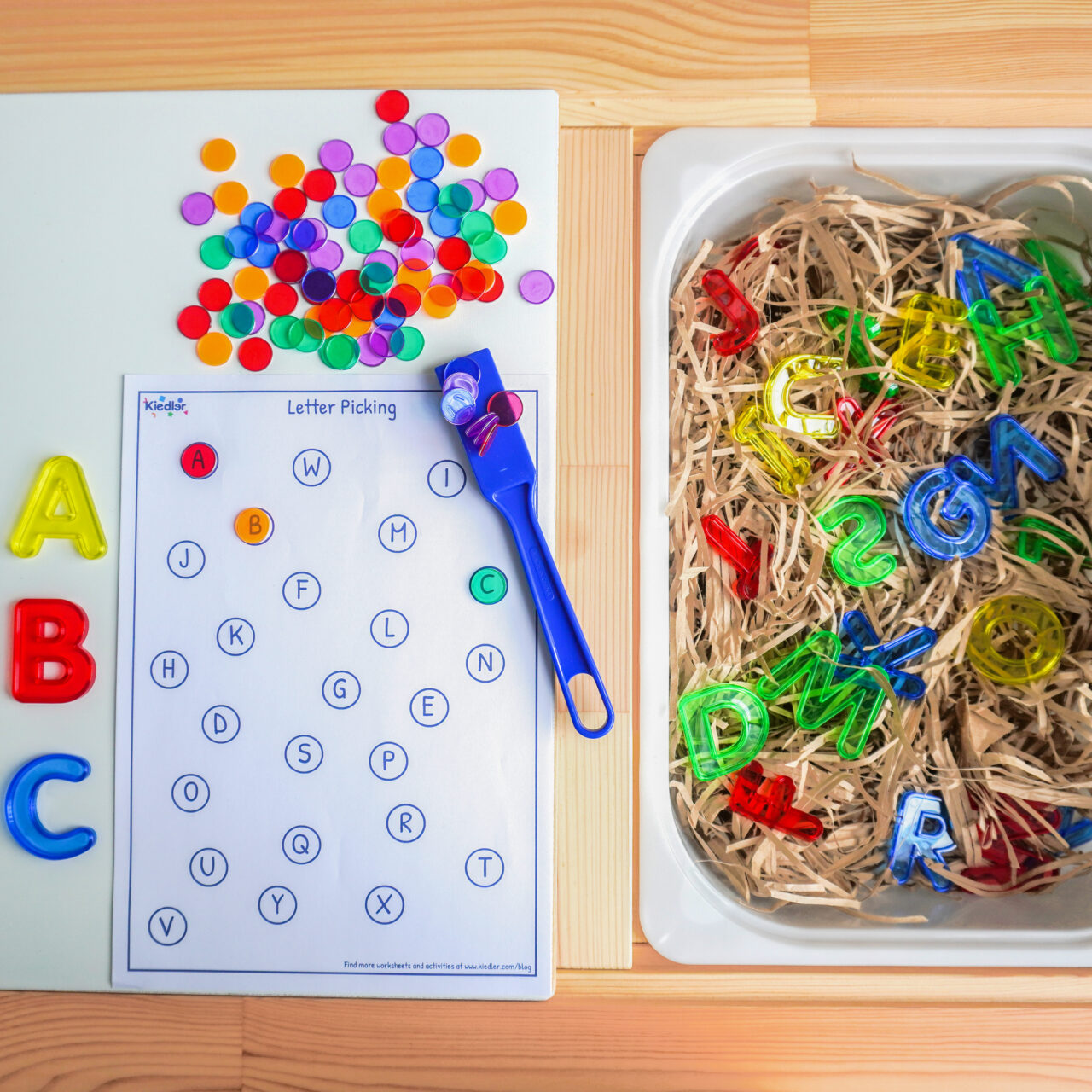 Letter Picking Activity - Kiedler