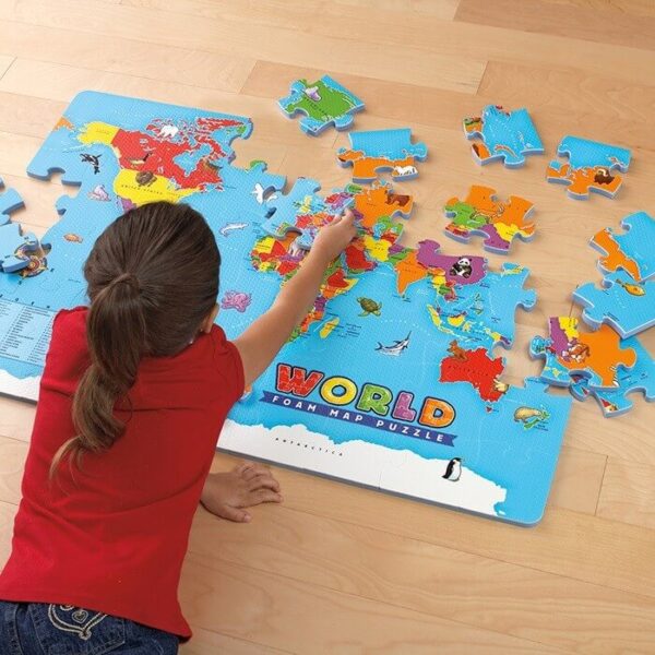Educational Insights World Foam Map Puzzle - Kiedler